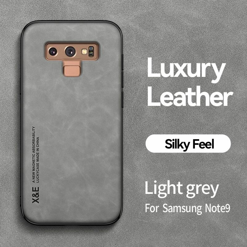 FASNYA Кожаный чехол на Samsung Galaxy Note 9 (Самсунг галакси Ноут 9) с защитой камеры противоударный, ля магнитного авто-держателя
