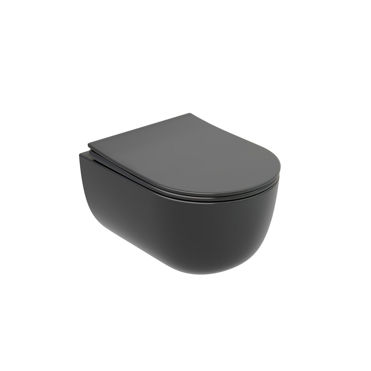 Унитаз подвесной Ceramicanova Modena CN6063MDH Темный Антрацит Матовый