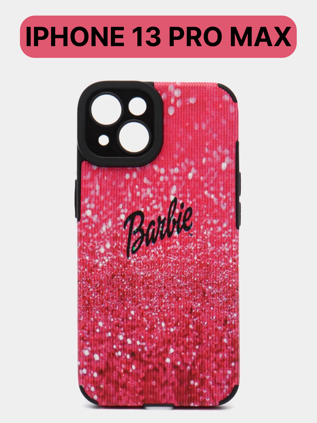 Защитный чехол на айфон 13 про макс / iphone 13 Pro Max силиконовый противоударный с защитой камеры, розовый