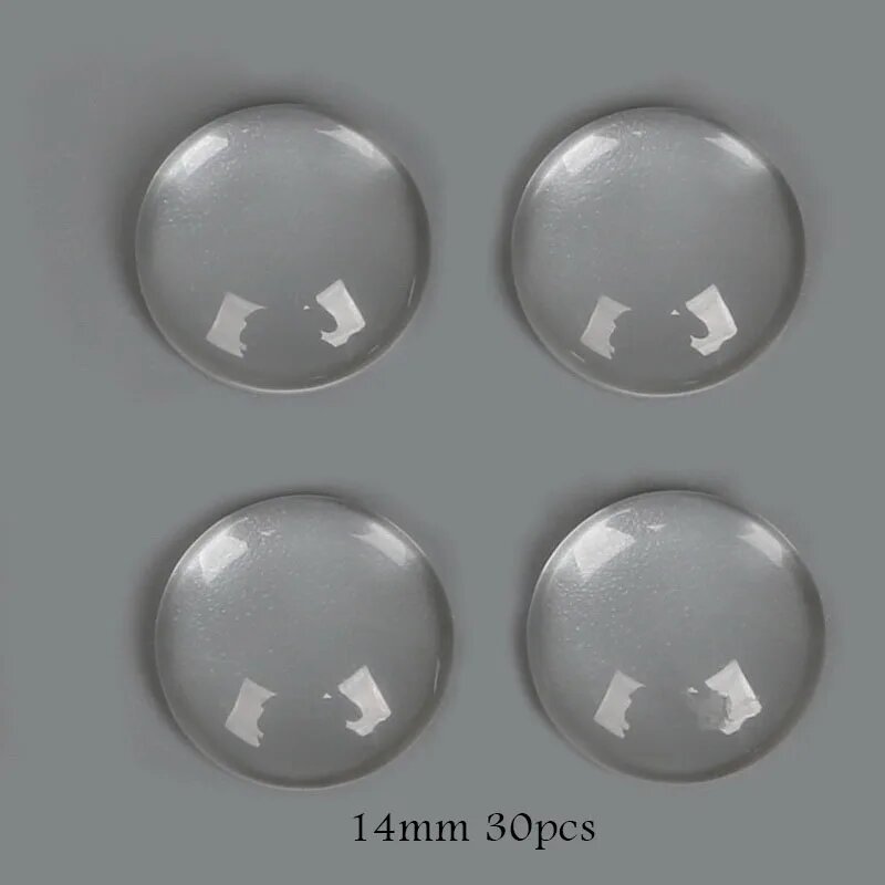 Кабошоны стеклянные 14mm 30pcs