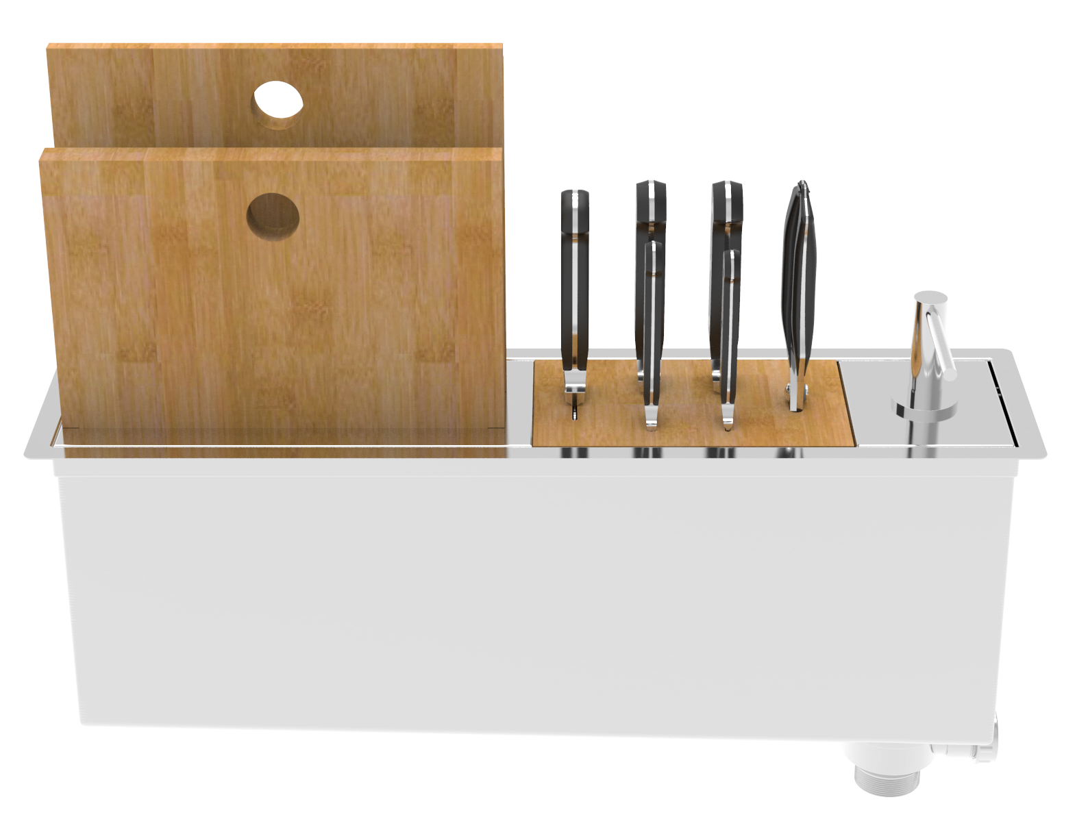 Кухонная система Panama Slim Steel 600 PSR600, блок 600мм, нержавеющая сталь, узкая ширина 145мм