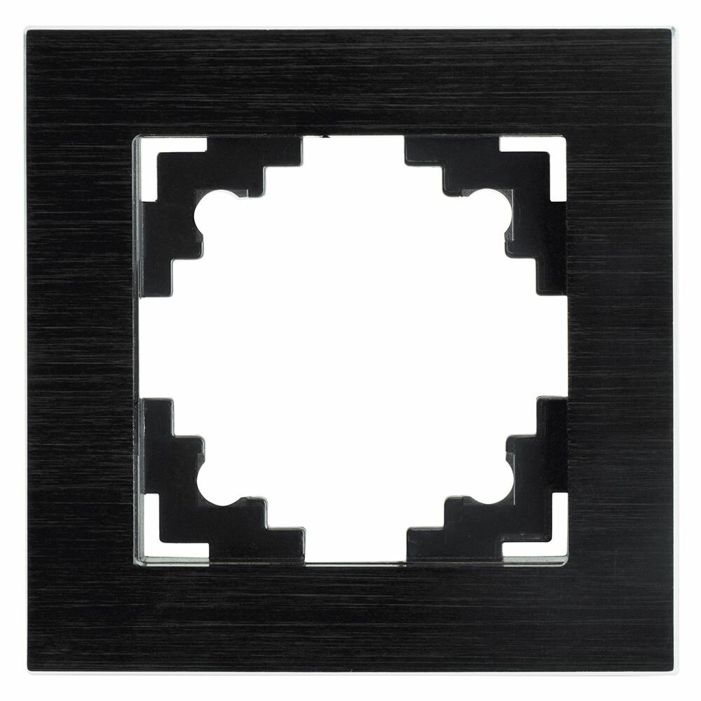 Рамка для розетки, выключателя на 1 гнездо, черный, Катрин Stekker MFR00-7001-05 50012