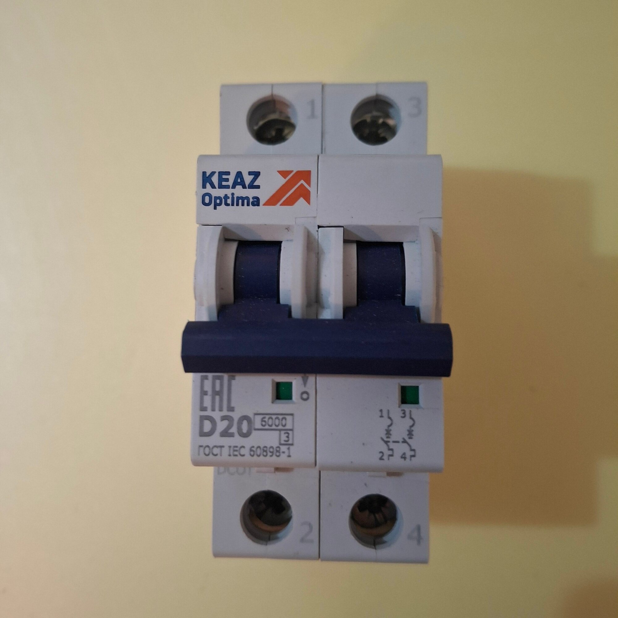 Автоматический выключатель Optima D20
