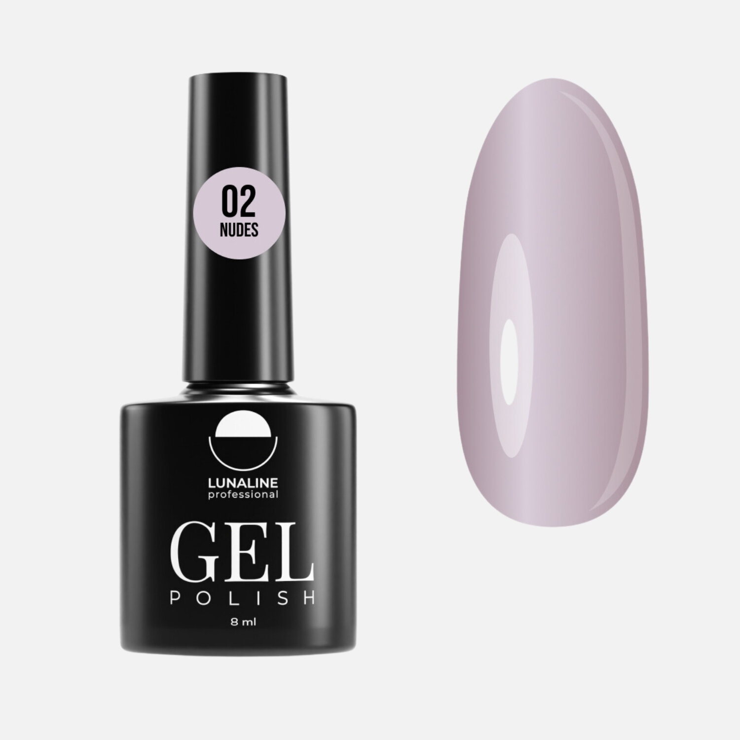 Гель-лак LunaLine Нюдс №02 8 мл нюдовая коллекция, без эффекта