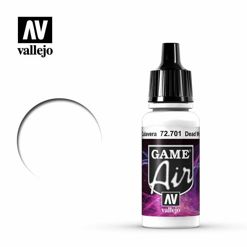 Акриловая краска Vallejo Game Air Dead White 18 мл для миниатюр, аэрографа и моделей
