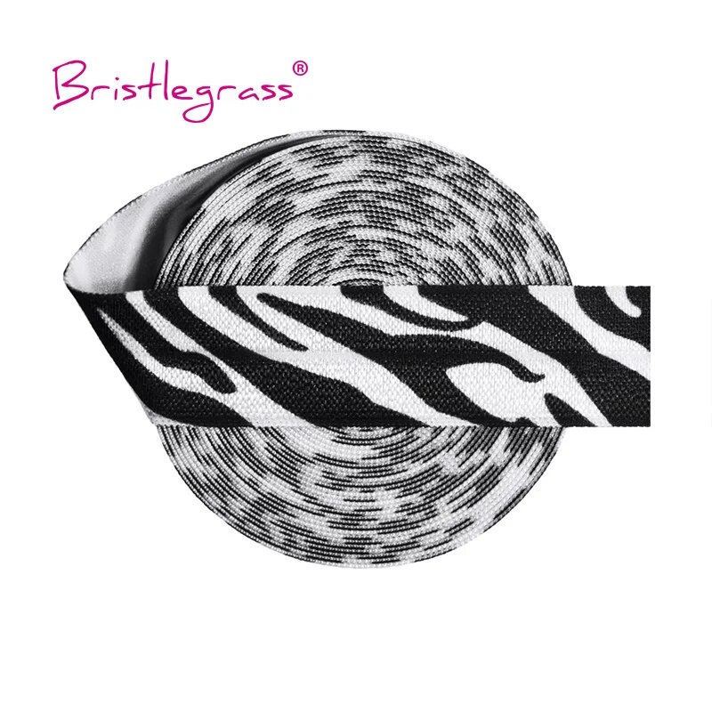Резинка для волос BRISTLEGRASS Black Zebra Stripe, 10 ярдов