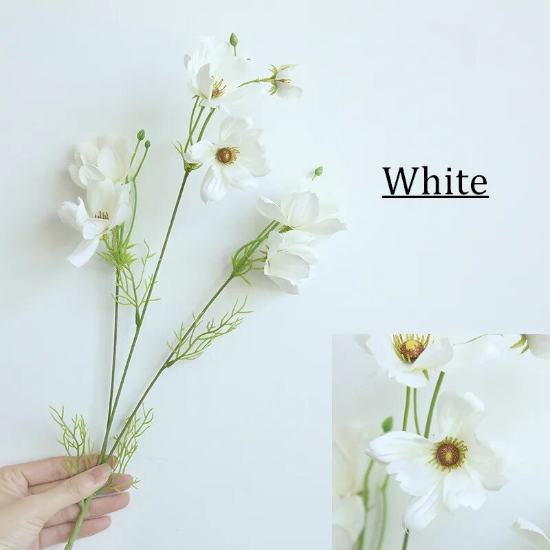 Искусственный цветок ромашка Gesang 57 см Белый, White