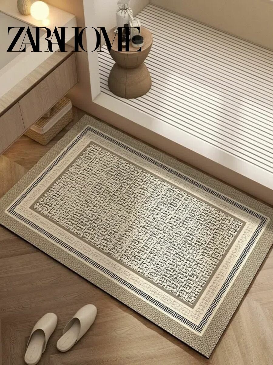 Антискользящий 3D коврик ZARA HOME из диатомовой земли для ванной устойчивый к загрязнениям и впитывающий влагу 60*90