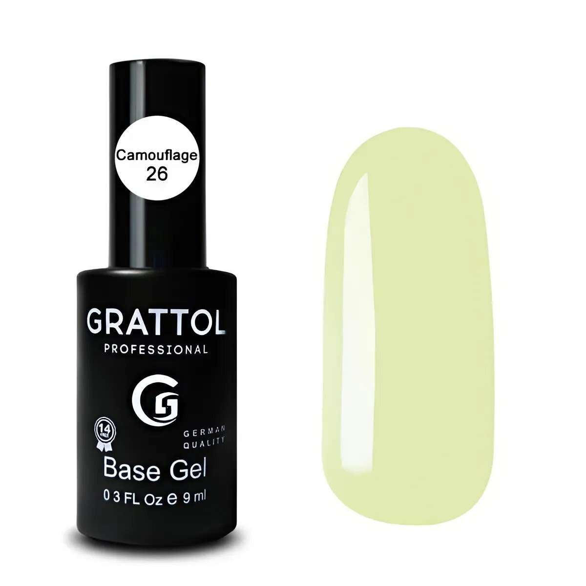 Grattol Rubber Base Camouflage 26 - База для ногтей камуфлирующая, 9 мл