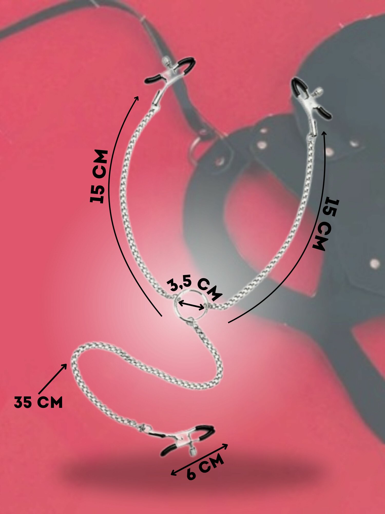 Зажимы для сосков и клитора с цепью. Секс игрушки для женщин и мужчин