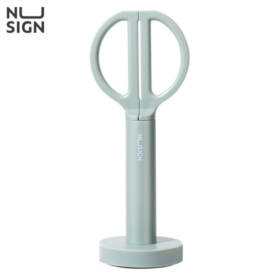 Ножницы офисные 180мм Nusign зеленые пласт. ручки подставка з