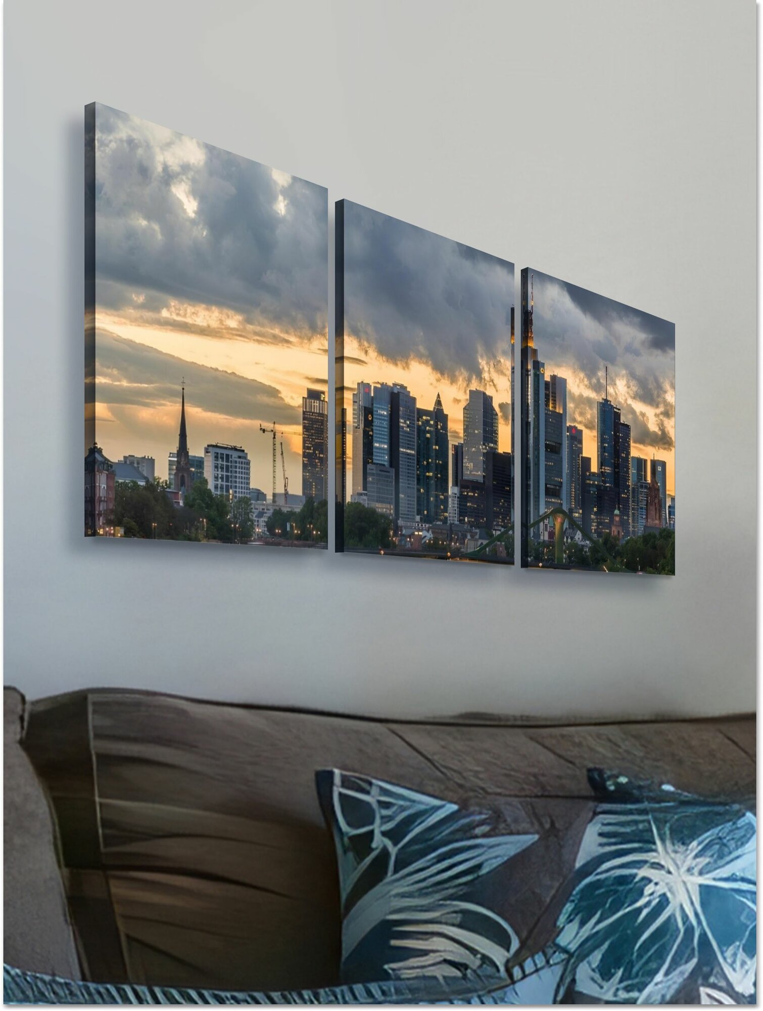 Картина Город рассвета модульная 50x70см 3шт.