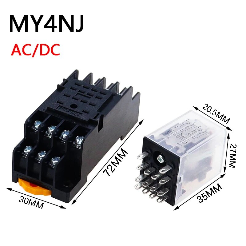 Мини электромагнитное реле MY4NJ AC, 220V