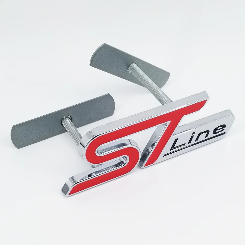 3D металлическая наклейка с логотипом ST Line, передняя решетка, эмблема, задние наклейки на багажник, значок для Ford Puma Mondeo Focus Kuga MK3 4 5, автомобильные аксессуары