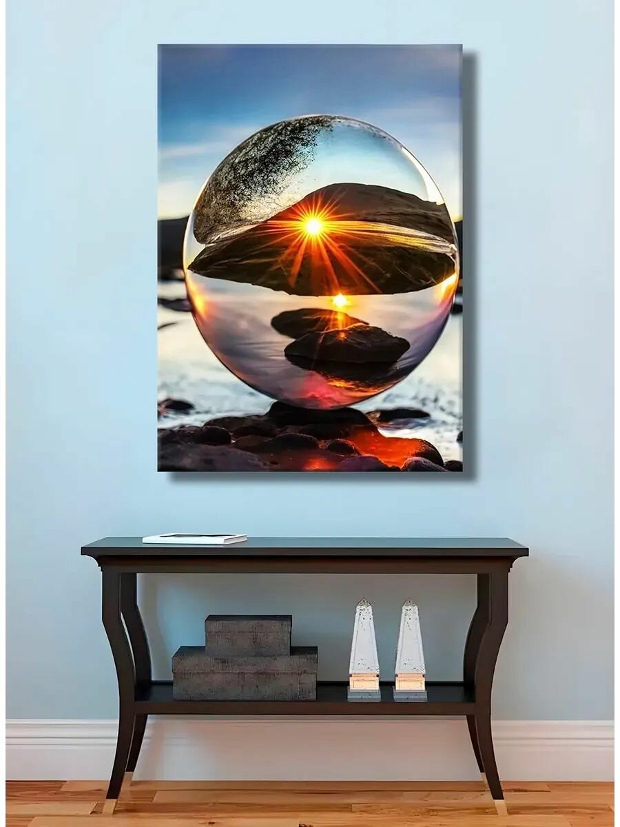 Картина "Солнце в отражении", на стену 30х40см 1шт.