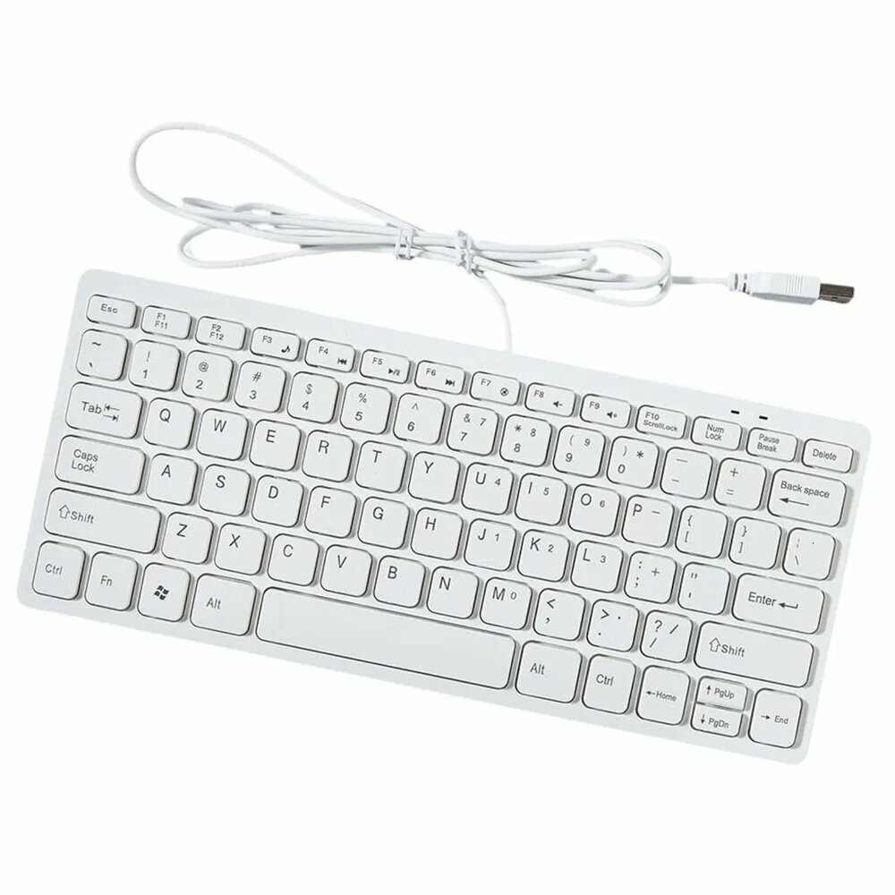 Проводные мини-клавиатуры USB Slim с 78 клавишами, эргономичные для бизнес-офиса