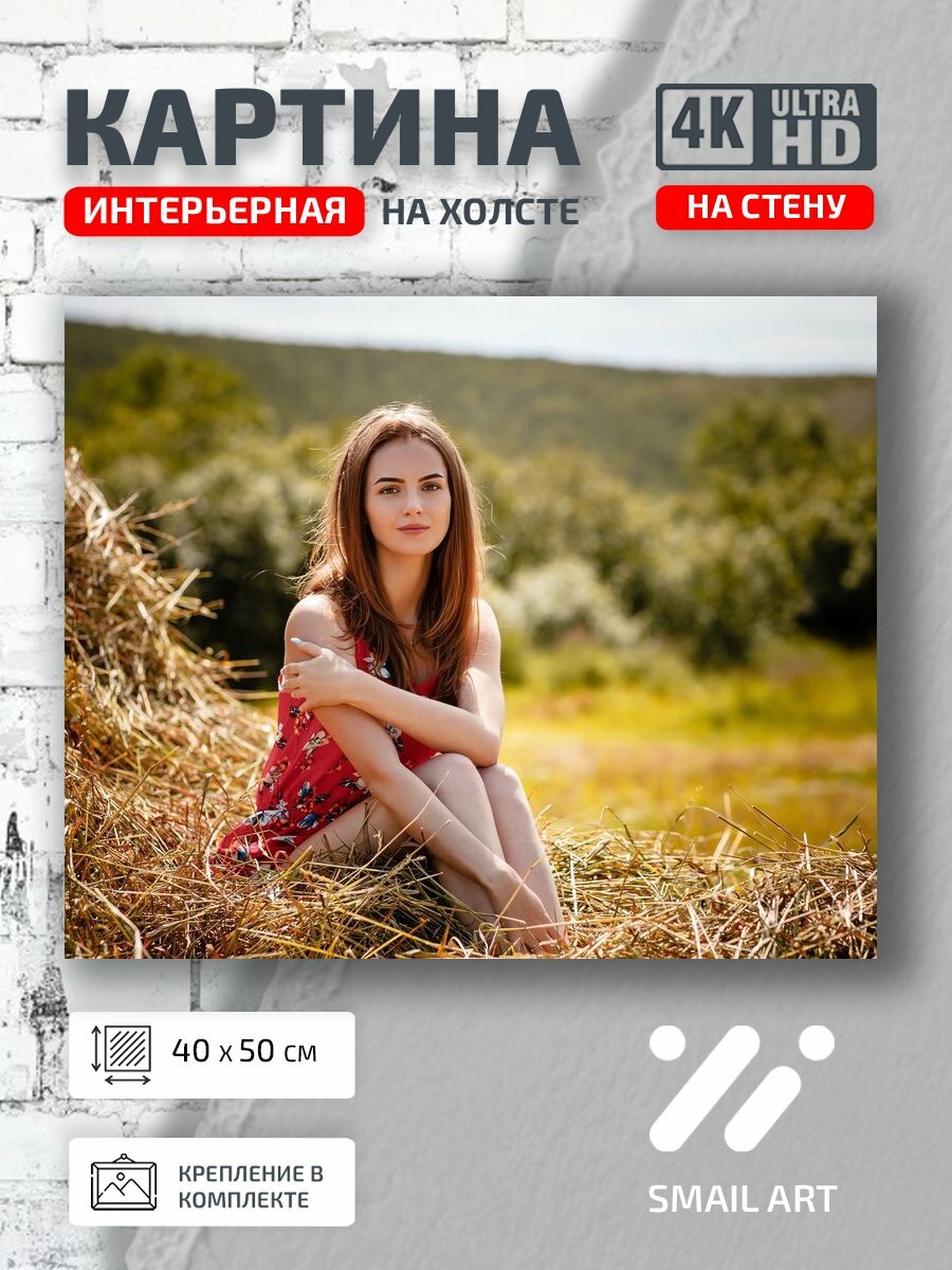 Картина на холсте интерьерная 40 на 50 на стену Поле Landscape для кабинета пейзаж интерьер