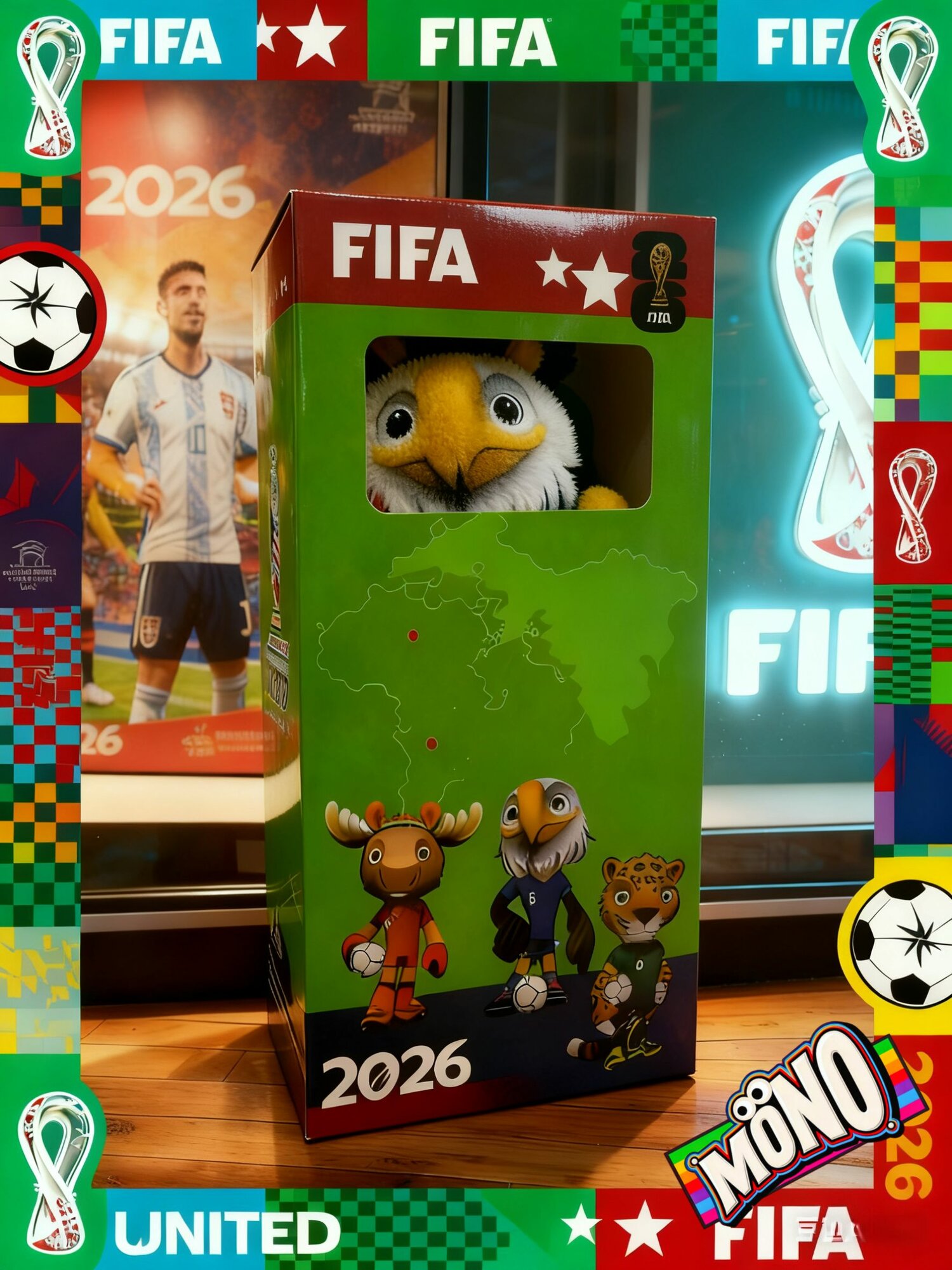 Мягкая игрушка (талисман) Чемпионата мира 2026 - Американский CLUTCH (Белоголовый орлан) - Милый и стильный дизайн