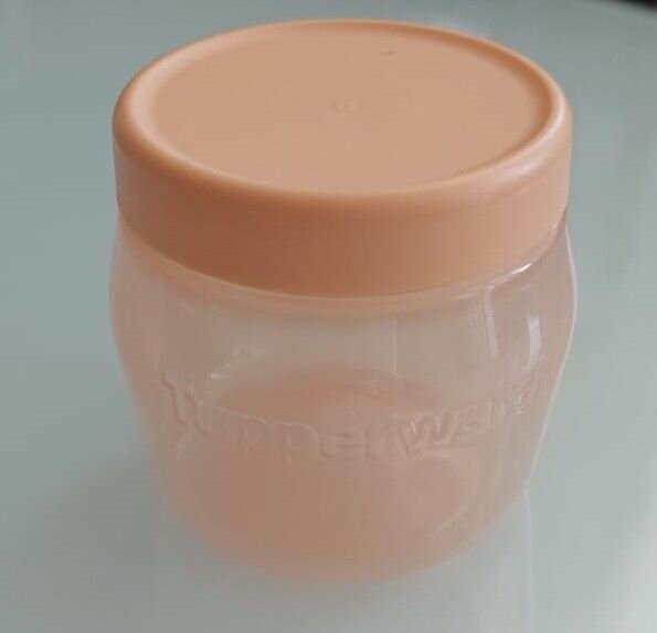Чудо-банка Tupperware, герметичная, 325мл, персиковая, винтовая крышка