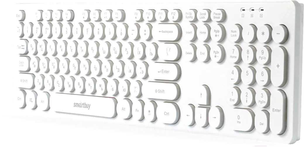 Клавиатура для компьютера (SBK-328U-W) ONE 328 USB белая