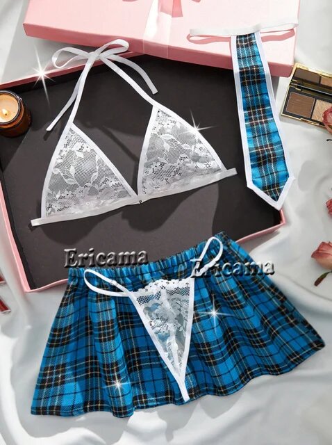 Ролевая сексуальная студентка, пижама, эротическое женское нижнее белье, сексуальный костюм студентки, кукла для ролевой игры