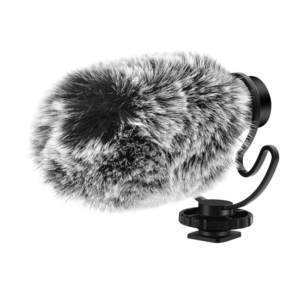 ORDRO CM-100 Микрофон для записи Mini 3.5mm Plug-and-Play с Shock Mount Wind Screens совместимый с iPhone Android Смартфонами DSLR Камерой Видеокамерой для видеозаписи Live Streaming Vlog 1 Микрофон 1 Крепление 2 Щитки от ветра 2 Адаптерных Кабеля