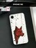 Чехол на Apple iPhone 16e/17e / Айфон 16е/17e с принтом Красный волк, прозрачный