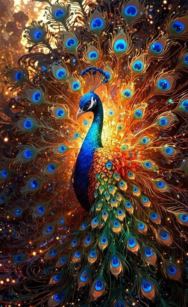Алмазная Картина "Павлин" 40х50 См Алмазная Вышивка / Картина Стразами Подарков
