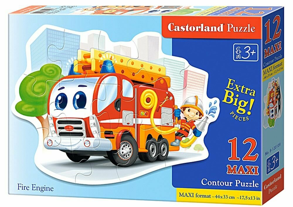 Castorland Пазлы Пожарная машина 12 деталей МАХI (MX-120109) с 3 лет