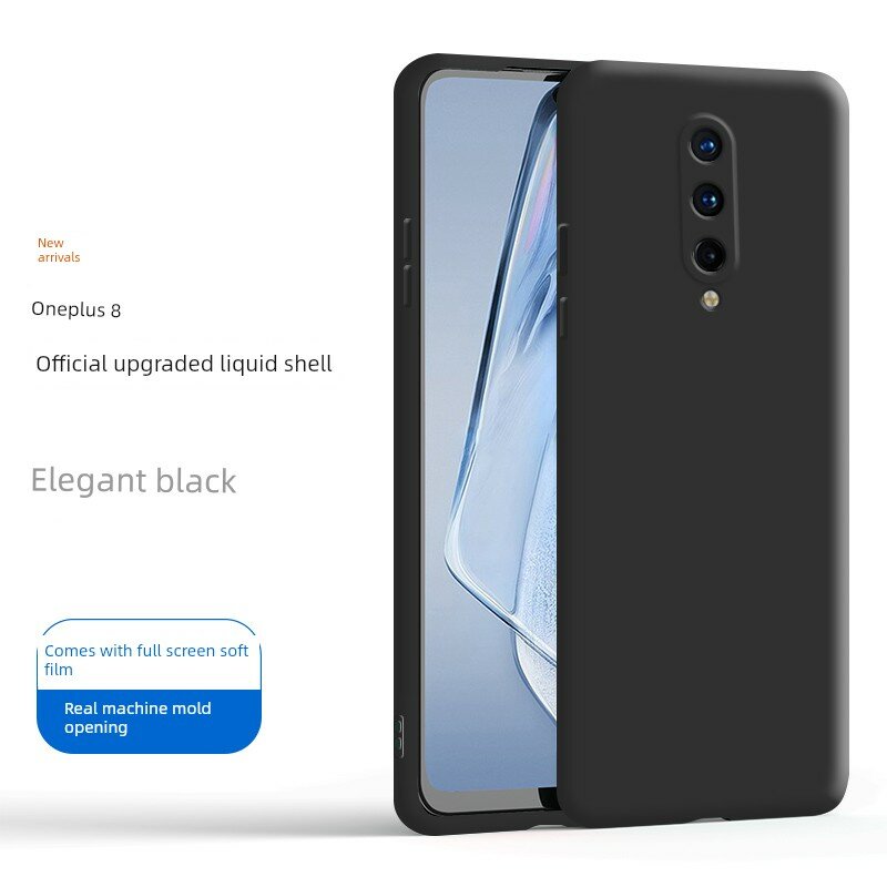 Чехол для OnePlus 8, 1+8, из жидкого силикона, 5G, полная защита объектива камеры, противоударный, унисекс, мягкий,