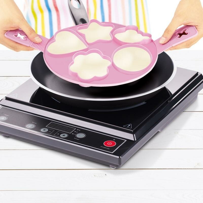 Форма для оладий "O'Kitchen", фигурная, 5 секций, силикон, 20см