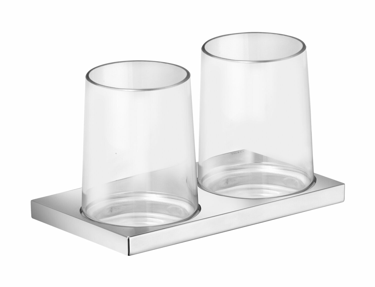 Держатель на два стакана Keuco Edition 11, в комплекте с хрустальными стаканами, хром 11151 019000
