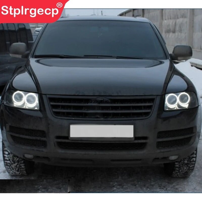 Для Volkswagen VW Touareg 2003 2004 2005 2006 сверхъяркий дневной свет светильник DRL CCFL ангельские глазки комплект демонических глаз теплое белое кольцо