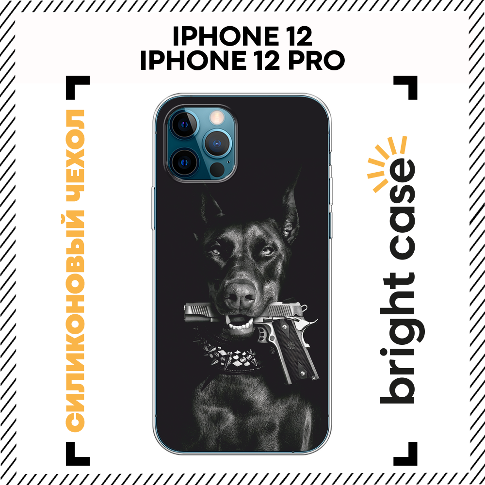 Чехол на Apple iPhone 12/12 Pro / Айфон 12 с принтом Доберман