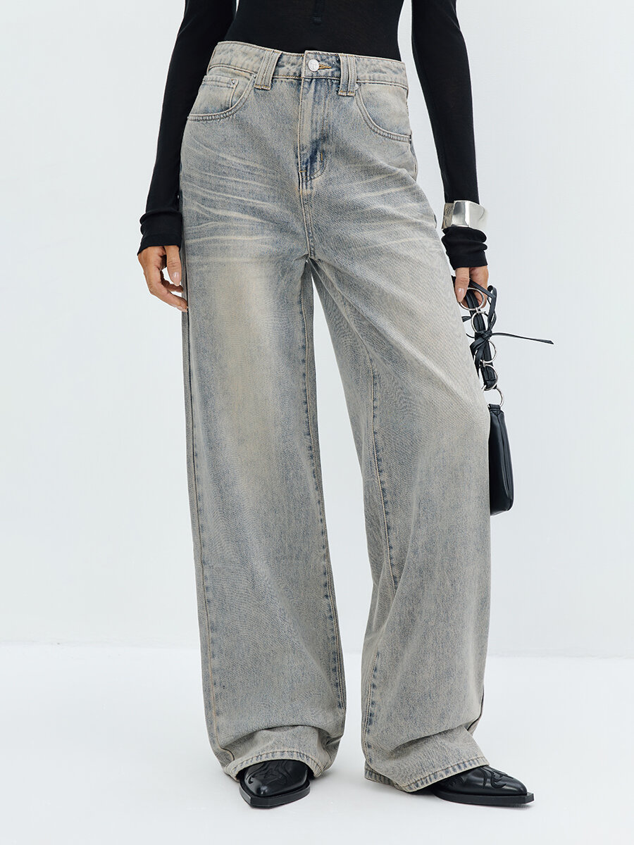 Джинсы широкие 