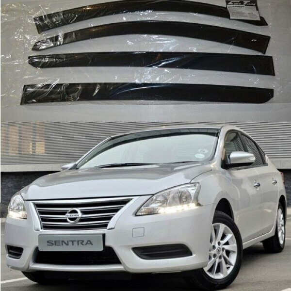 Дефлекторы боковых окон NISSAN Sentra Ниссан Сентра седан (2014-2017)