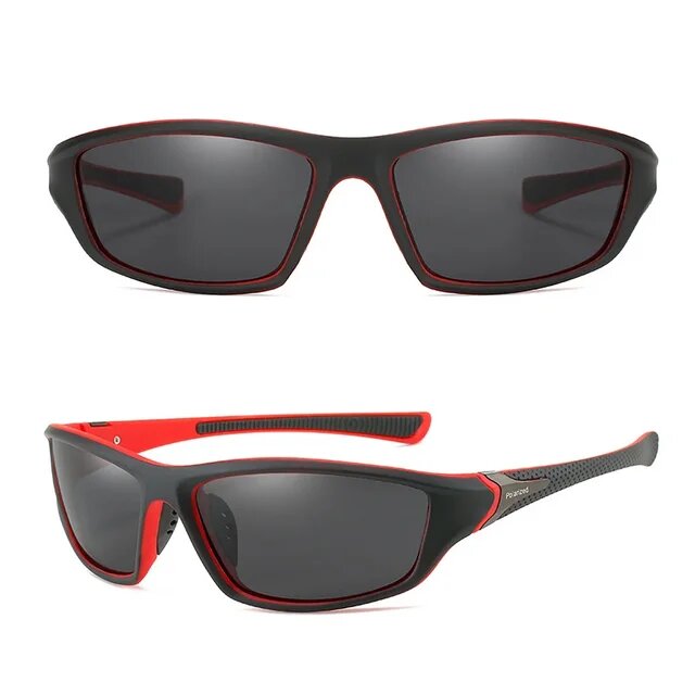 Очки KINGSEVEN RED 2025, UV400, поляризационные, для водителей, черные