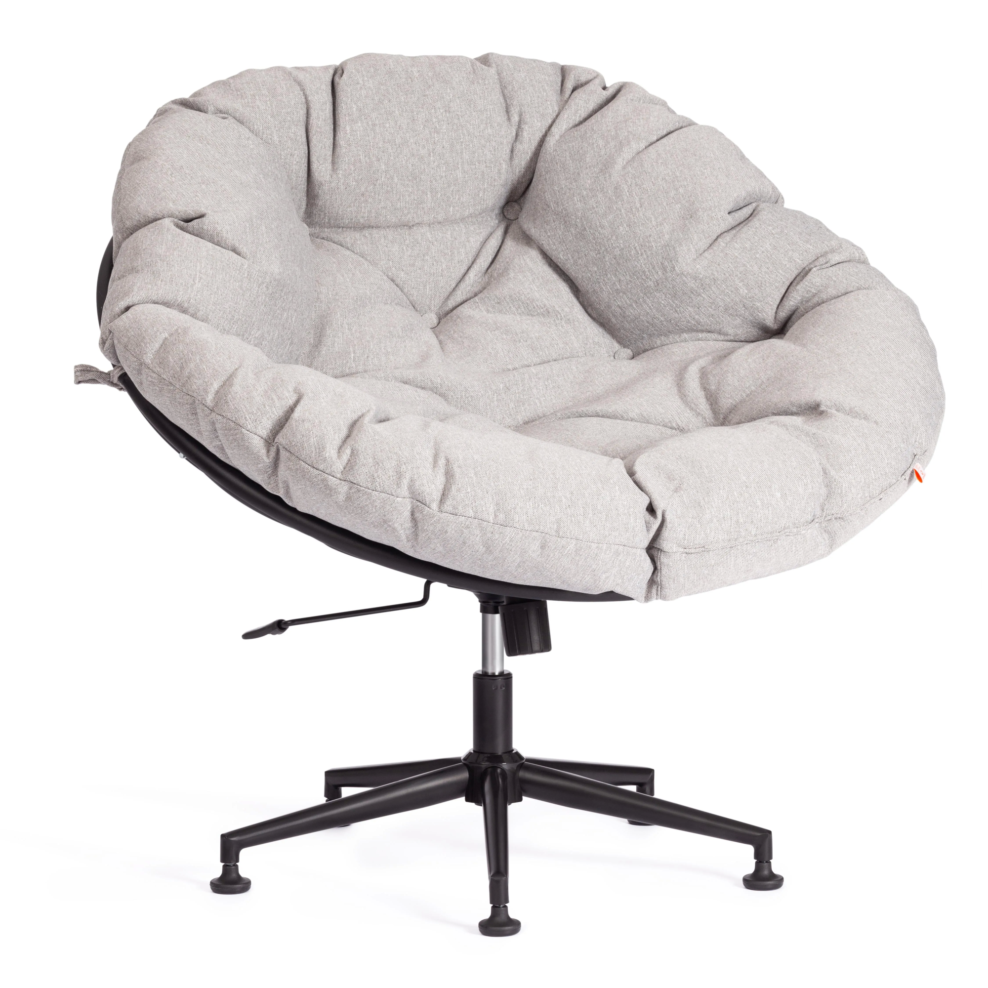 Кресло CLOUDE Tetchair серый, черный, ткань, металл, мягкое сиденье, без подлокотников