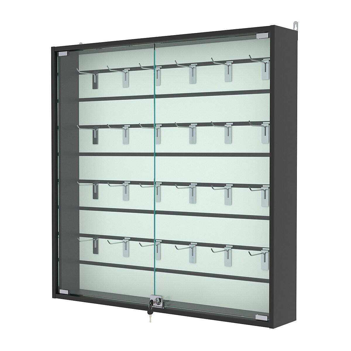 Витрина настенная №4-1Б с экономпанелью, без полок, Черный. Производитель товара - компания Westcom.