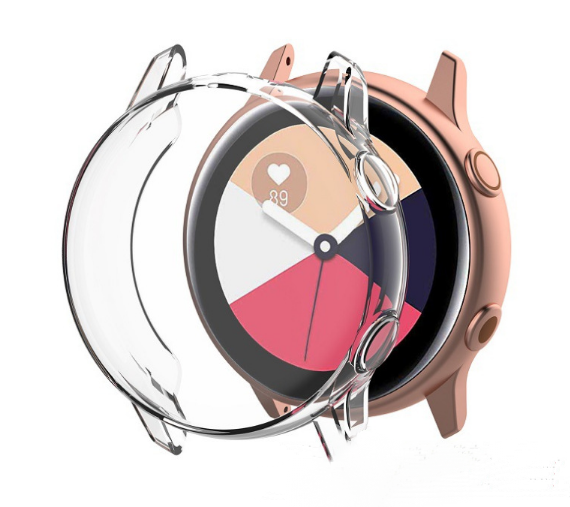 Чехол-кейс-пенал MyPads для умных смарт-часов Samsung Galaxy Watch 46 mm (SM-R800) тонкий силиконовый серебристый