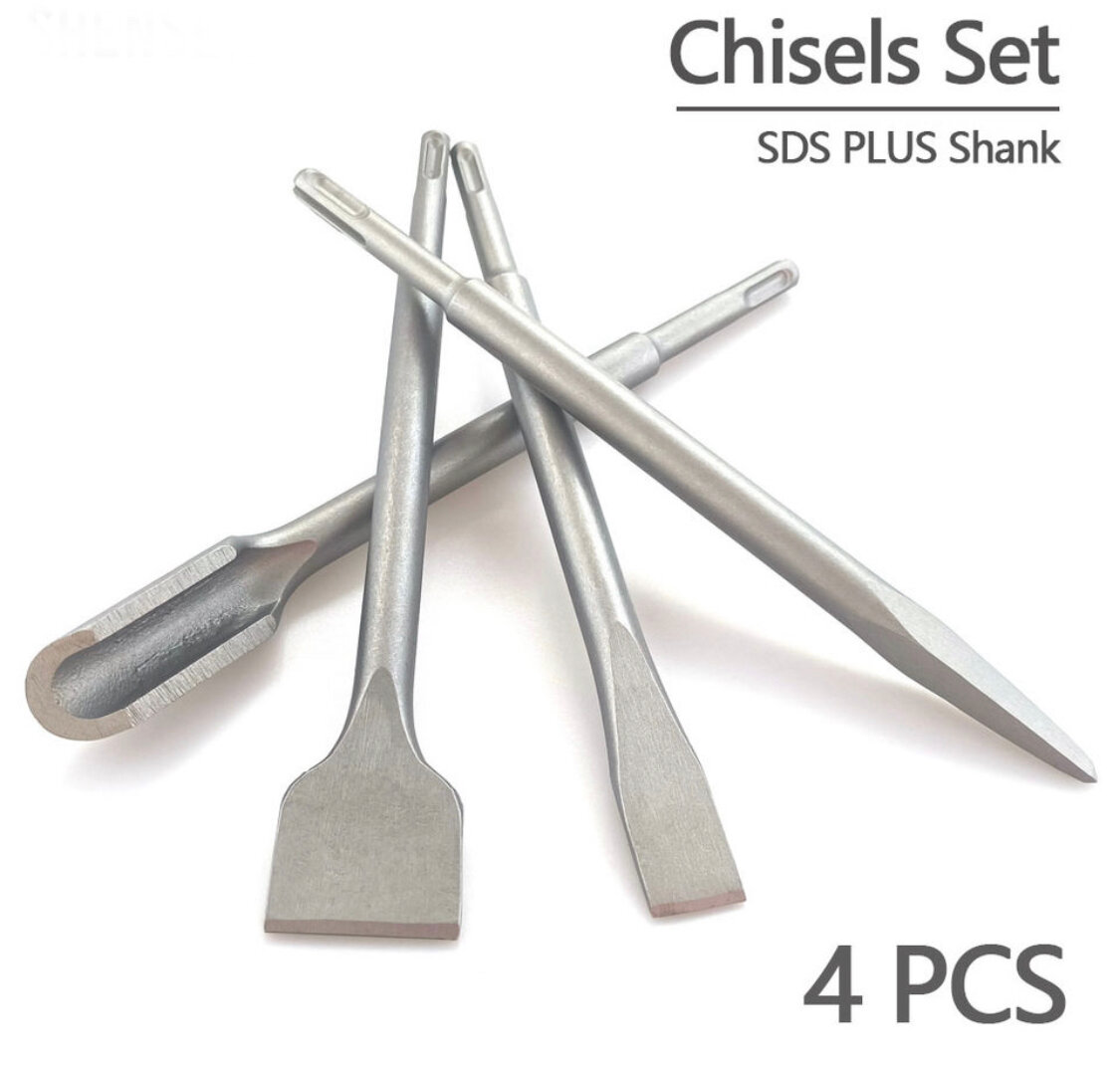 Набор резцов SDS Plus 4 шт/Зубила