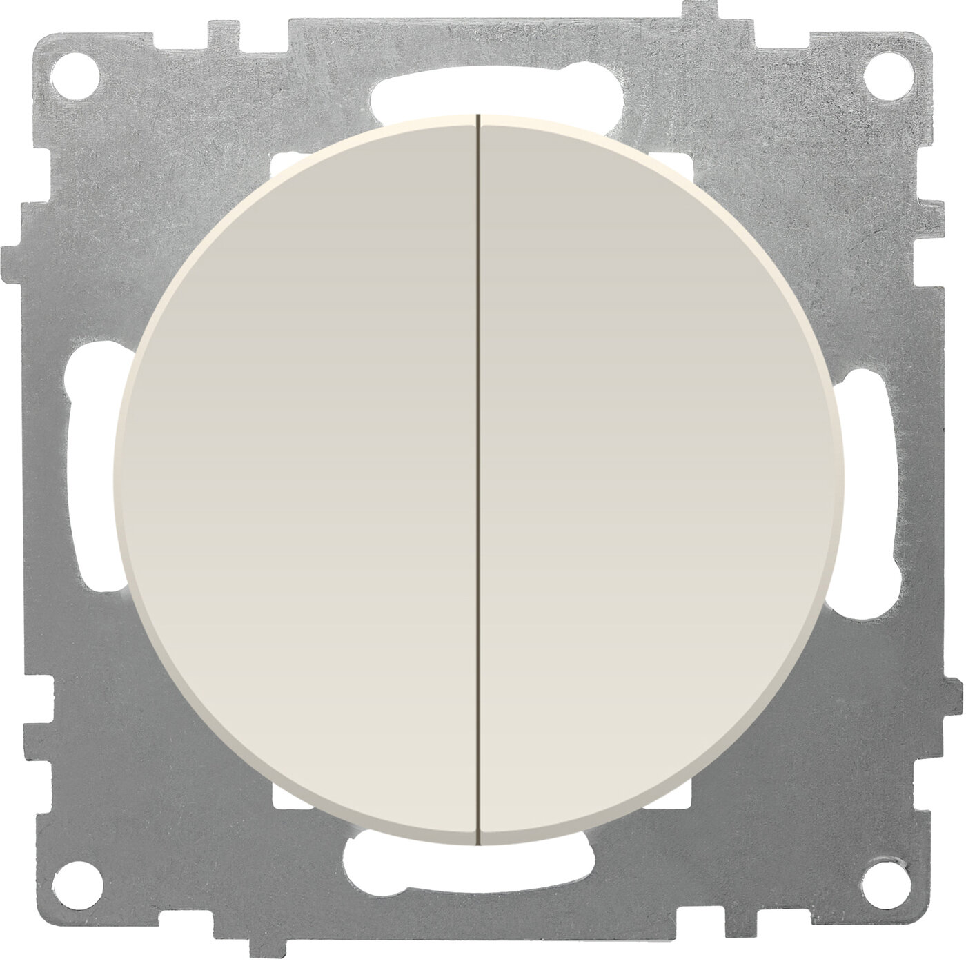 Выключатель двухклавишный OneKeyElectro, цвет бежевый