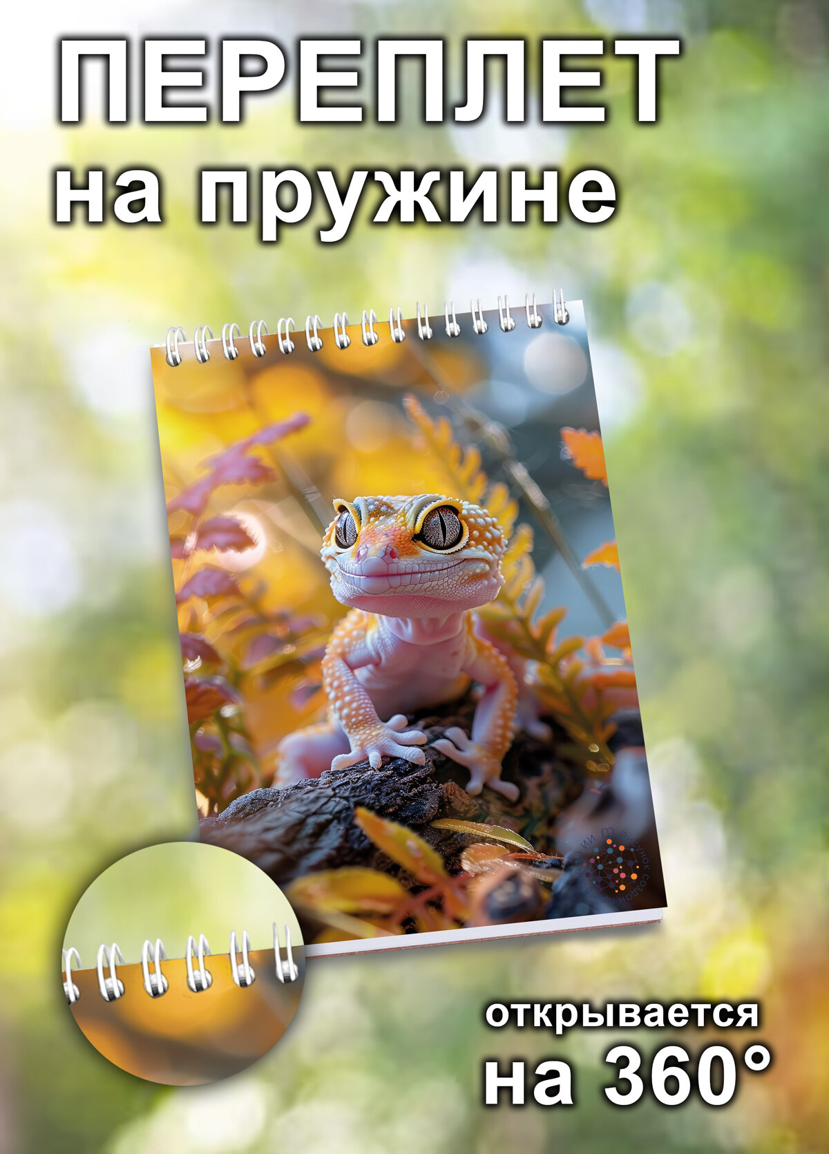 Скетчбук "Геккон", А5 (размер 15 x 21 см) — фото 1
