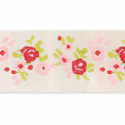 Тесьма декоративная с узором 3,3см (7 м.) col.02(красный)