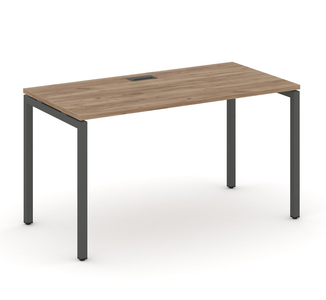 Стол письменный П-образный м/к (сечение 40х40) Style Project Riva SN-4P. SP-015 Дуб Табак/Антрацит мет. 1780*700*750