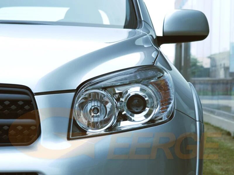 Для Toyota Rav 4 Rav4 III 2005 2006 2007 2008 ультра яркий A/W Switchback DRL указатель поворота светодиодный комплект «ангельские глазки» Halo Rings White Only