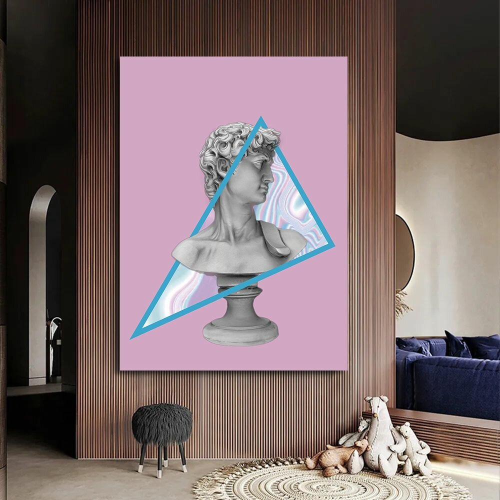 Картина античность, Боги Греции, Давид, Микеланджело 60х80 см.