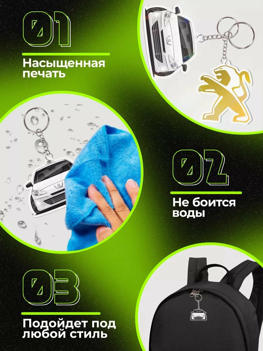 Брелок ChilArt, серый, белый, черный, желтый, бежевый — фото 1