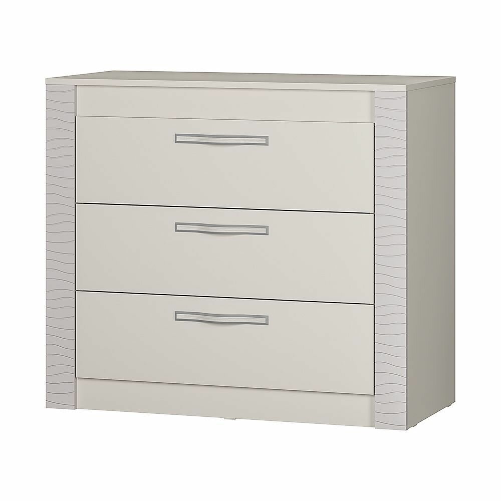 Комод Мебелони Монако КМ-15, ЛДСП, шариковые направляющие, 3 ящика, бежевый