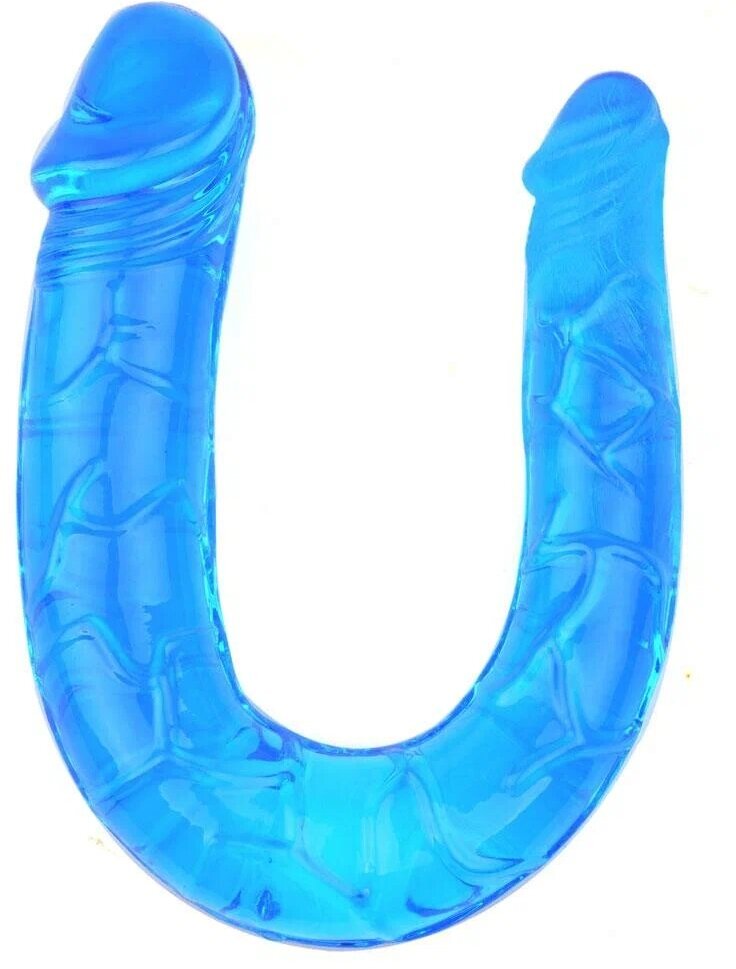 Голубой двухголовый фаллоимитатор Double Dong - 29,8 см.